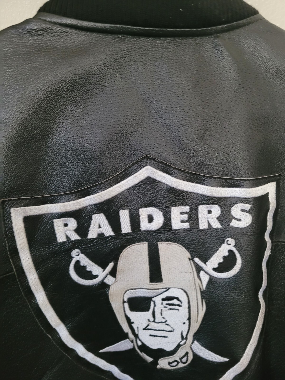 Oakland Raiders Carl Banks G-III Embroidered VTG 90s 100% Leather ...
