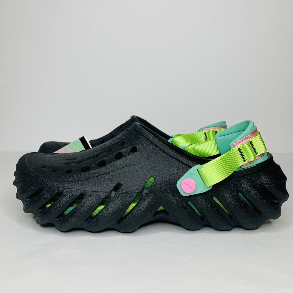 Crocs Echo Clog Shoes Spring Break Edition Black/Multicolored M11/W13 ...