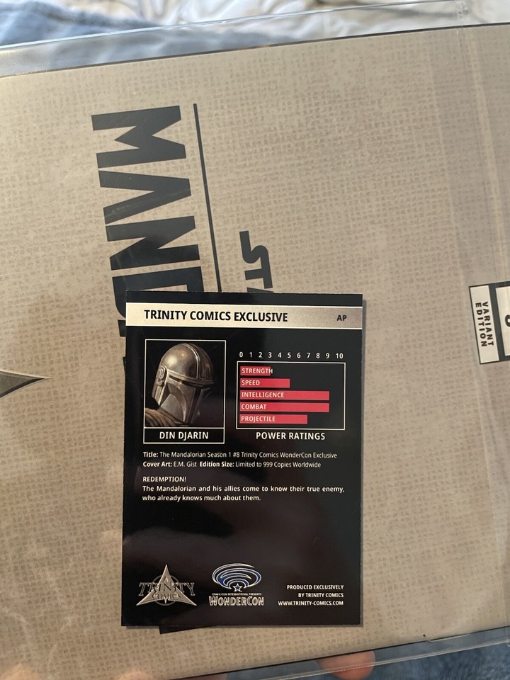 STAR WARS THE MANDALORIAN 8 GIST AP (ARTIST PROOF) TRINITY COMICS ...
