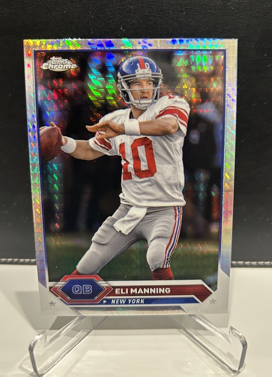 Eli Manning - Prism Refractor - 2023 Topps Composite Football | eBay