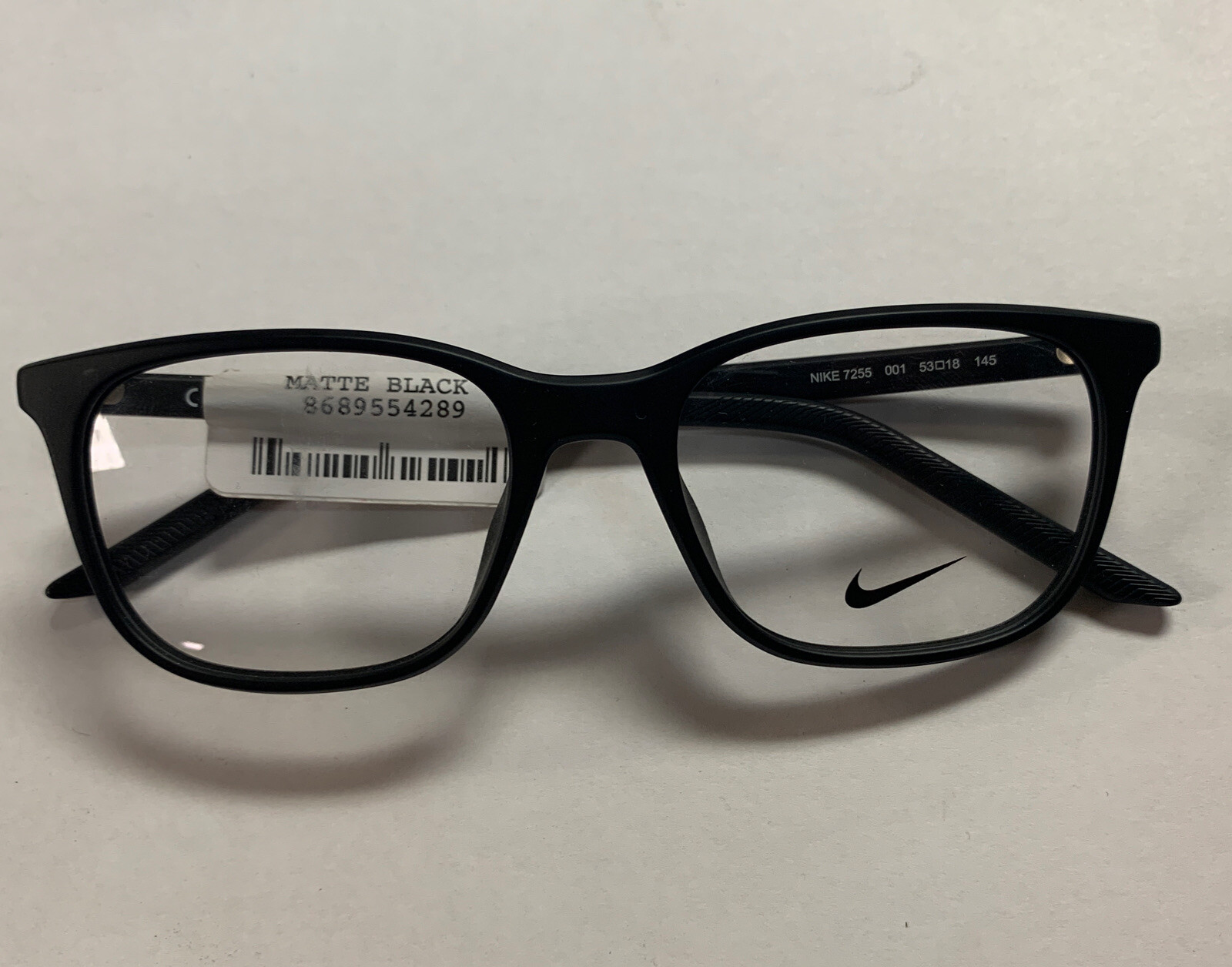 New NIKE 7255 001 Matte Black Eyeglasses Demo Lens 53-18-145 | eBay