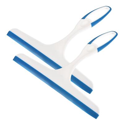 2Pcs Shower Squeegee Glass Wiper with Hanging Hole 210mm Blue | eBay