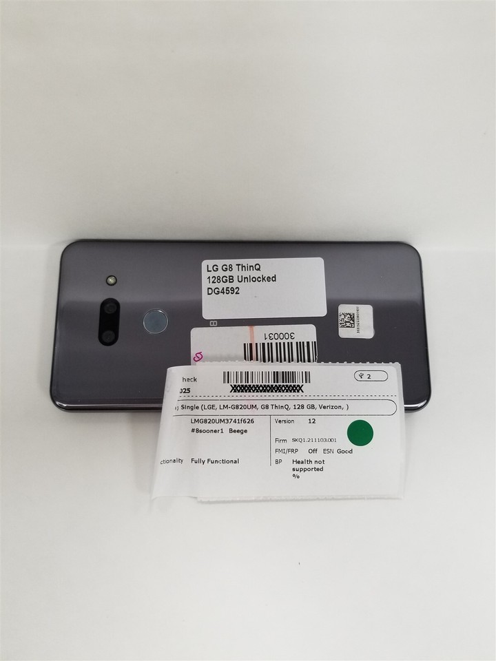 LG G8 ThinQ 128GB Gray LM-G820UM (Verizon Unlocked) Fully Functional ...