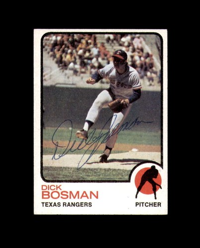 Dick Bosman Hand Signed 1973 Topps Texas Rangers Autograph | eBay