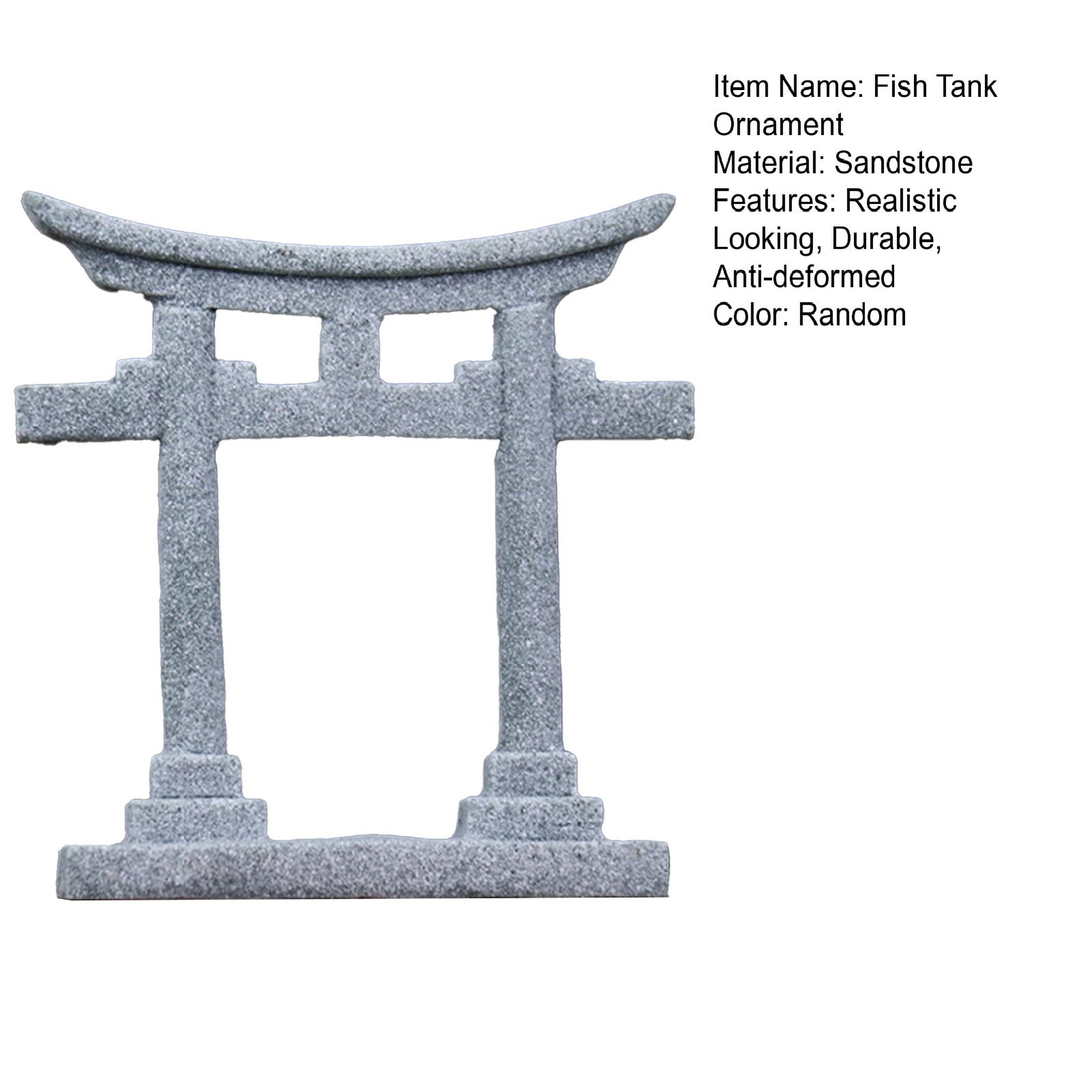 Aquarium Ornament Sculpture Japanese Shinto Torii Gate Fish Tank ...