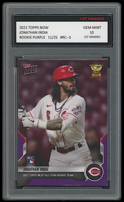 JONATHAN INDIA 2021 TOPPS NOW ALL-STAR PURPLE 1ST GRADED 10 ROOKIE CARD ...