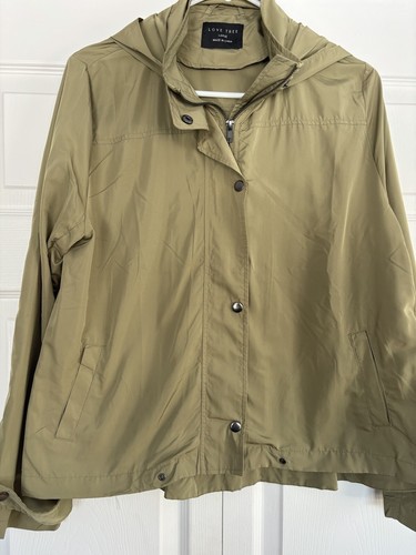 Love Tree Women’s Jacket Sz Large Olive Green Hooded Lightweight ...