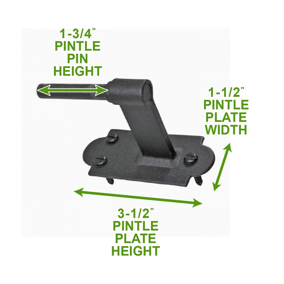 Black Offset Strap Lift Off Pintle Hinge 11 3/4" L Cast Iron Renovators ...