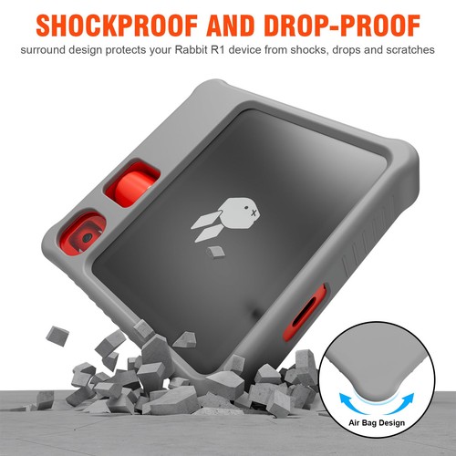 Exclusive Bundle for Rabbit R1 Enhanced Shockproof Silicone Case with ...