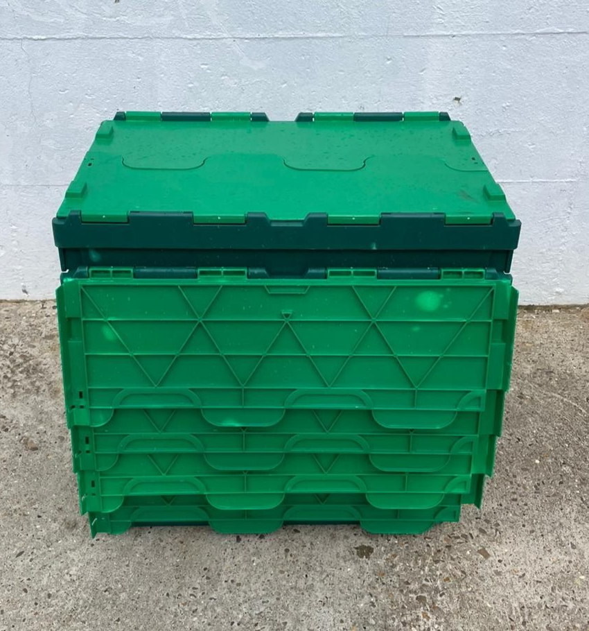 5 x 45ltr Heavy Duty Plastic Storage Tote Boxes 60 x 40 x 25cm ALC ...
