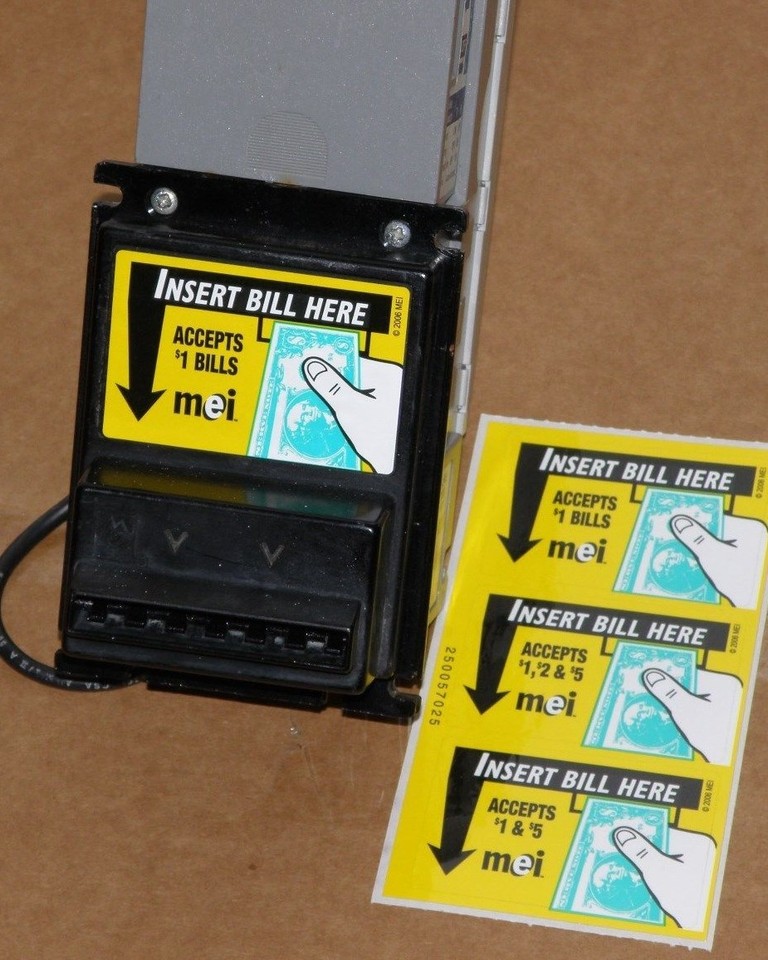 MARS MEI VN2501 bill validator 110volt, will take $1, $2 & New $5.00 ...