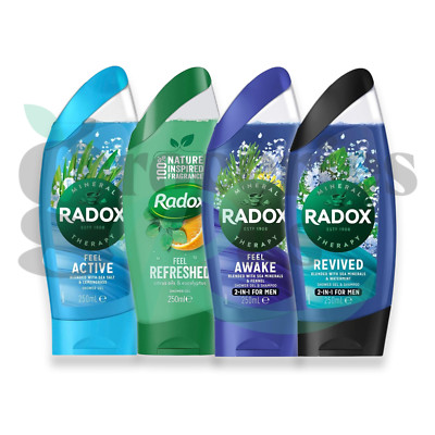 Radox 2-in-1 Shower Gel & Shampoo With Hanging Hook 250ml - Assorted ...