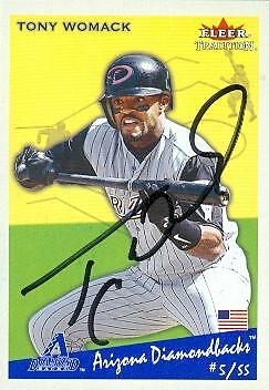 Tony Womack autographed Baseball Card (Diamondbacks) 2002 Fleer ...