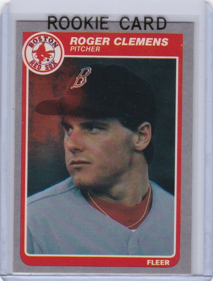 ROGER CLEMENS ROOKIE CARD 1985 Fleer VINTAGE BASEBALL RC Boston Red Sox ...