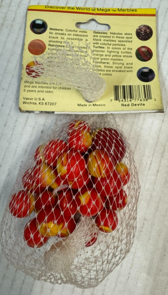 Mega Marbles Premium Quality Red Devils Marbles The Collector Series | eBay