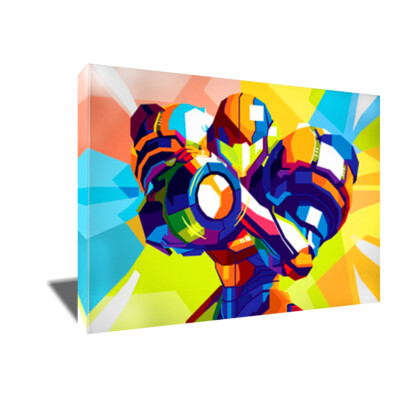 Nintendo METROID Samus Aran Poster Abstract Wpap Pop Art on CANVAS Wall ...