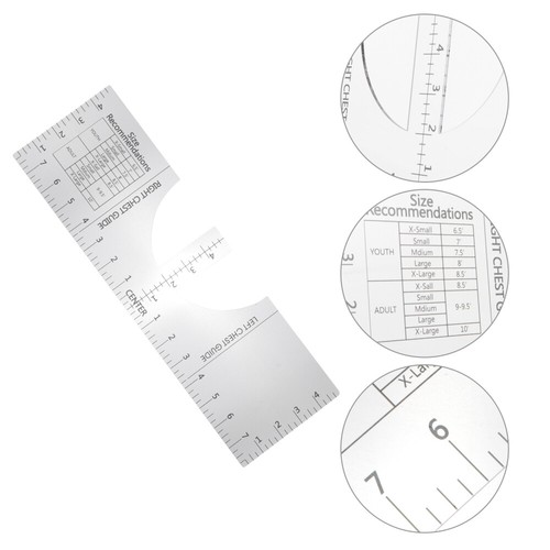 Round Neck Ruler Tshirt Center Alignment Tool Sewing Transparent | eBay