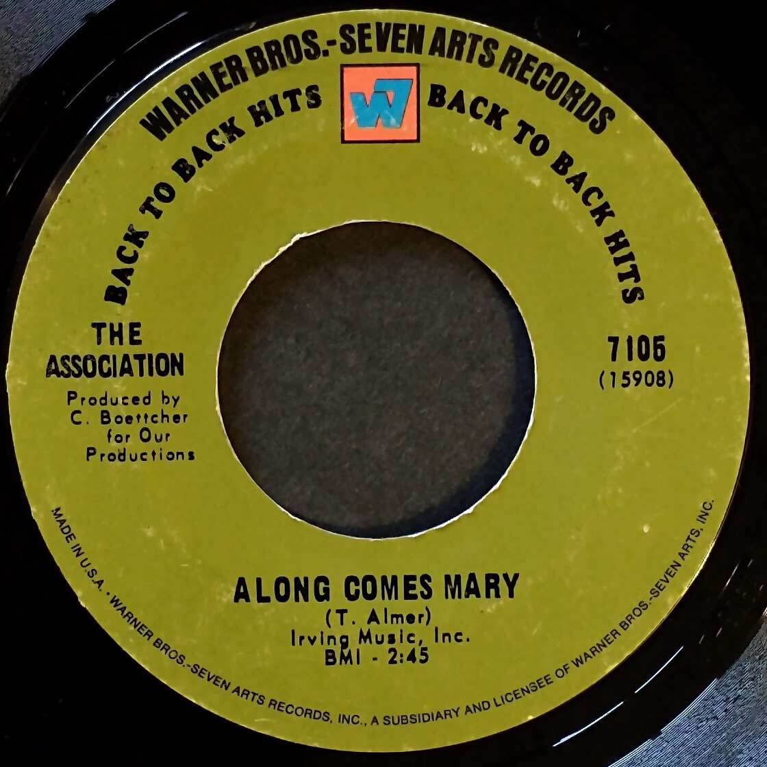The Association - Along Comes Mary / Cherish [7" 45 rpm Single] WB/7A ...
