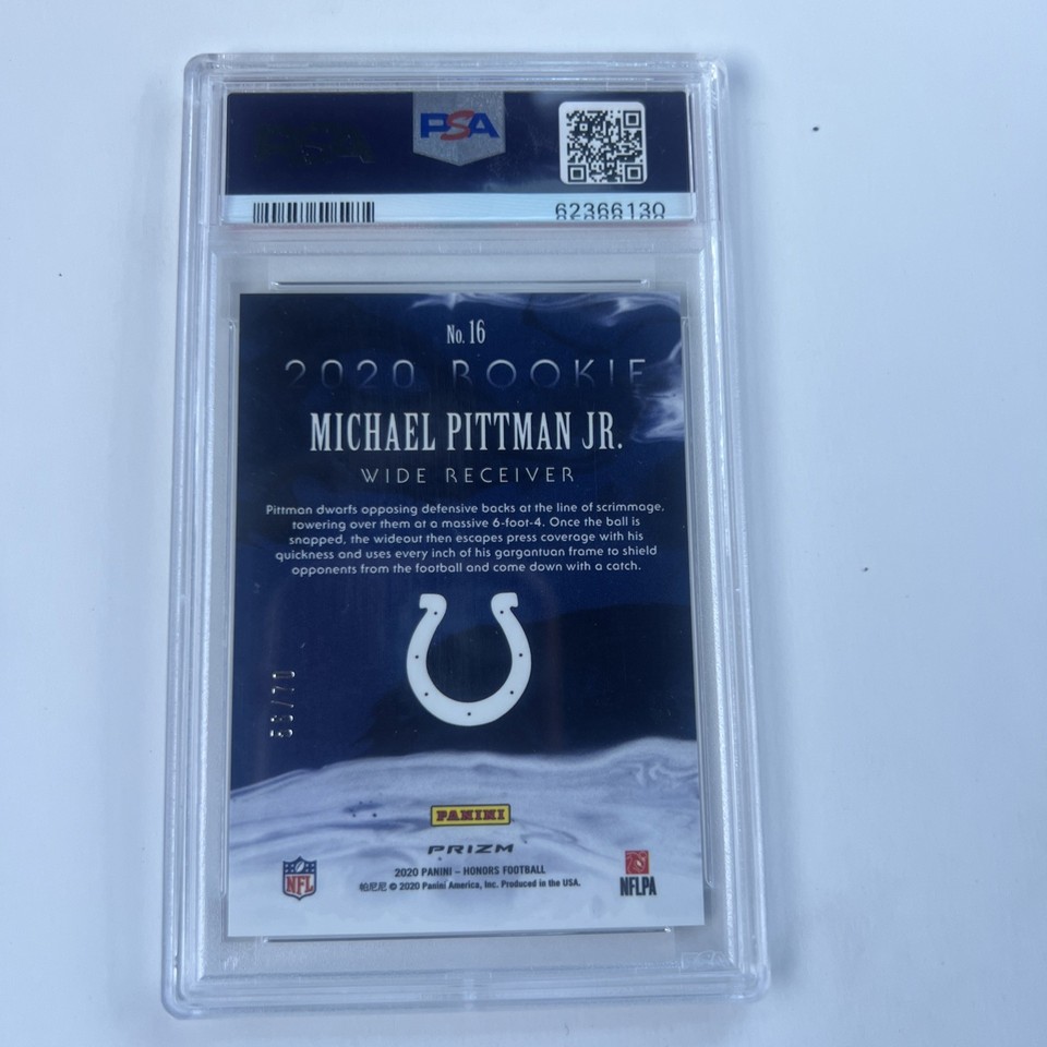 2020 PANINI HONORS 2002 ROOKIES #16 MICHAEL PITTMAN JR. 9/70 PSA 10 | eBay