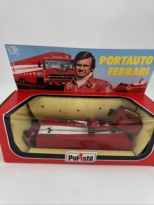 POLISTIL RJ 101 PORTAUTO TEAM FERRARI TRANSPORTER WITH 312 T2 RED 1/43 ...