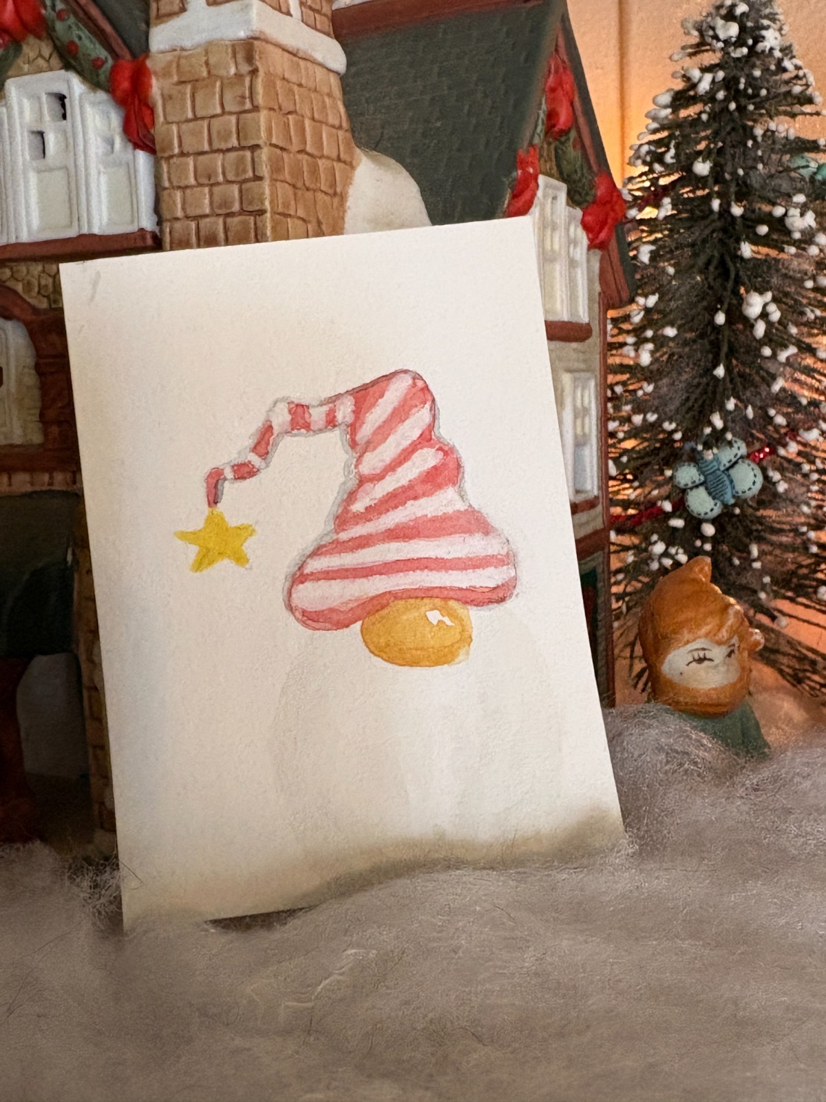 ACEO Original Watercolor Art Painting, Christmas series 2, #1/7 Sup ...