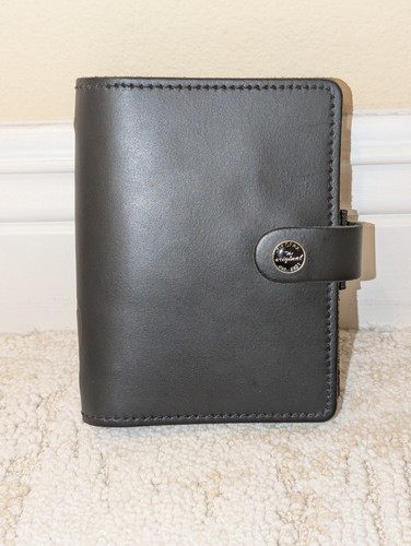 Filofax The Original Pocket Leather Organizer Black Planner Small A7 ...