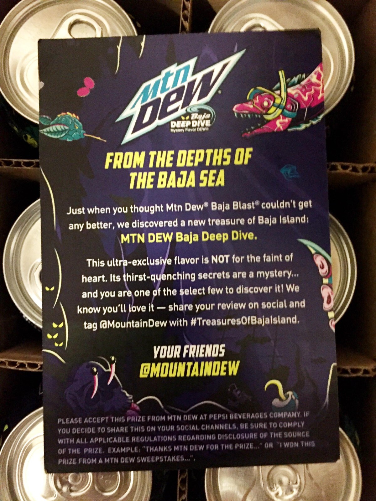 Mountain Dew Baja Blast Deep Dive Mystery Flavor Twin Pack w/Collector ...