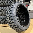 4 22x12 Vision Rocker Gloss Black Wheels 33" RT MT Tires 5x5 Jeep ...