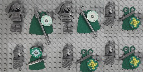 Custom MOC LOTR Rohan Rohirrim Shields Armour Fantasy Knight Medieval ...