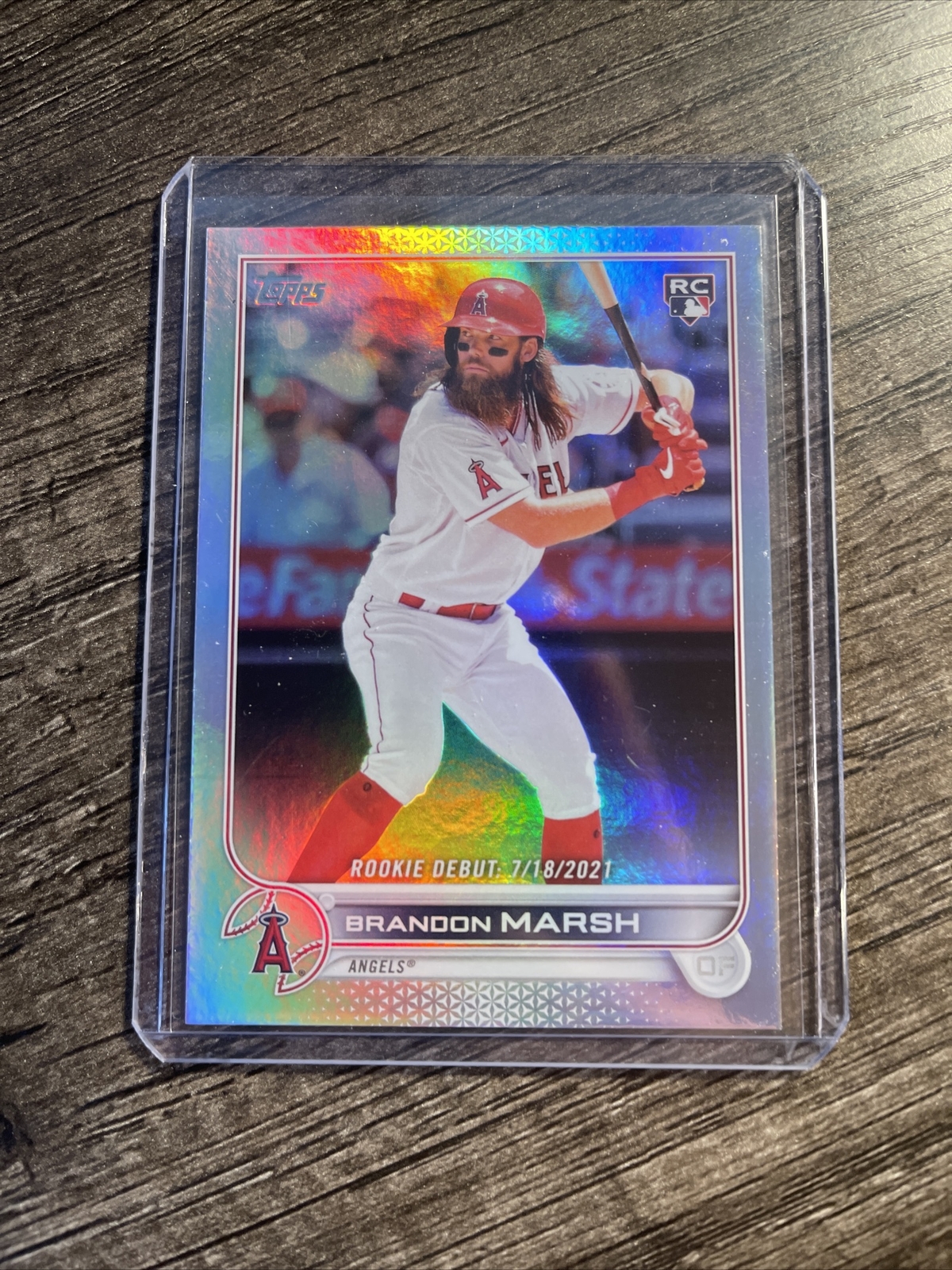 2022 Topps Update Brandon Marsh Rookie Debut Card #US35 Rainbow Foil ...