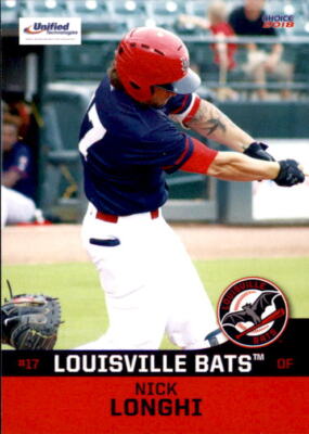 2018 Louisville Bats Choice #18 Nick Longhi Springfield Massachusetts ...