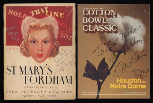 AUTOGRAPHED FOOTBALL PROGRAMS 1979 NOTRE DAME DAN DEVINE COTTON BOWL ...