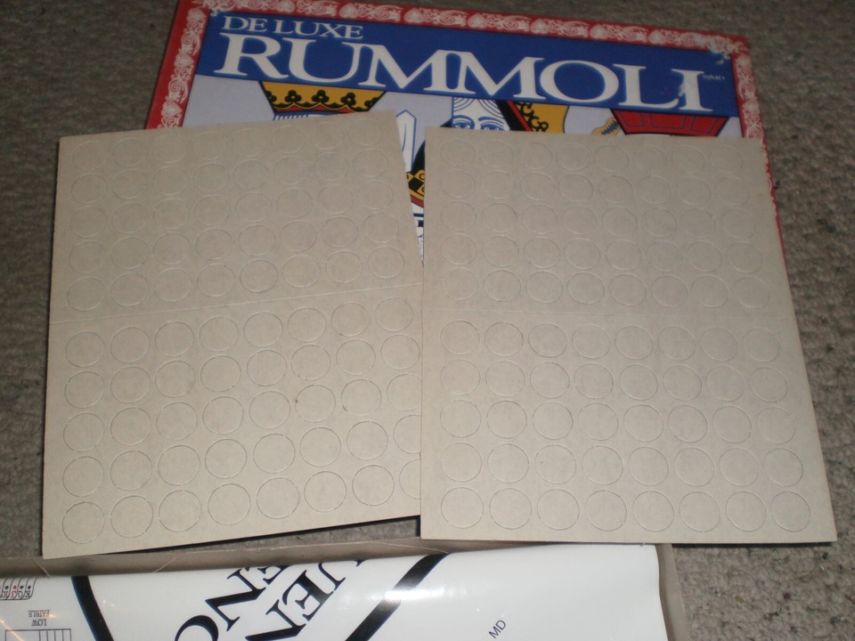 Deluxe Rummoli With New Unpunched Poker Chips In Box Instructions ...