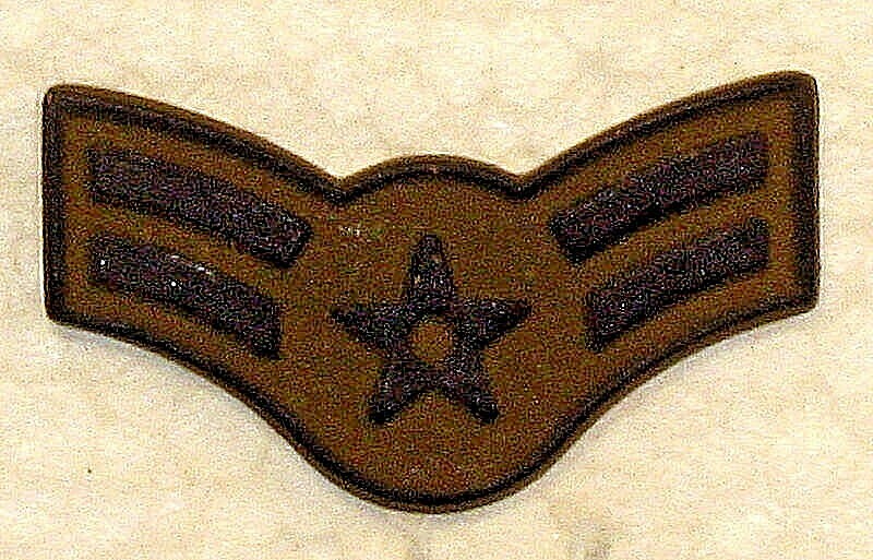 USAF US Air Force Airman First Class A1C Rank Insignia Subdued Metal ...