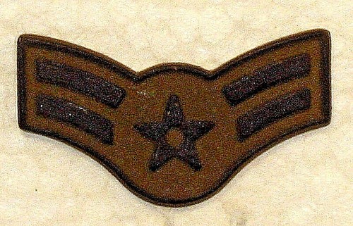 USAF US Air Force Airman First Class A1C Rank Insignia Subdued Metal ...