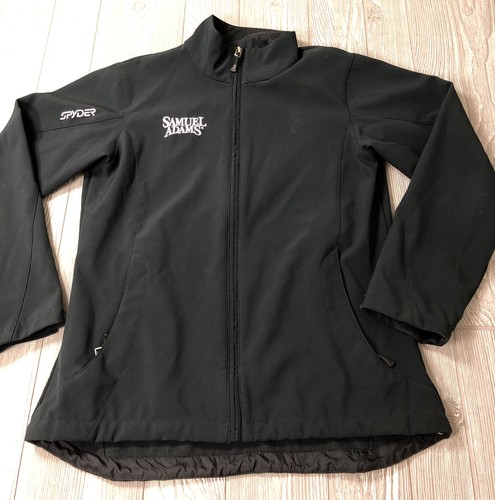 Womens Spyder Ski Jacket w/ Samuel Adams Logo Black Soft Shell Sz 12 ...