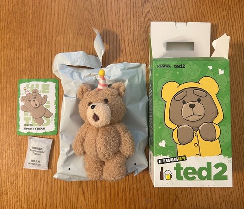 POPMART - Ted2 Teddy Bear Action Plush Pendant - Party Bear - REAL US ...