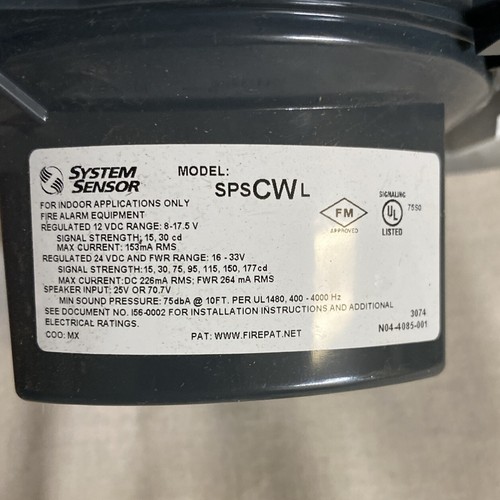 System Sensor SPSCWL - Same Day Shipping (SEALED) | eBay