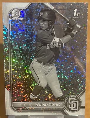 2022 Bowman Chrome Black and White Mini Diamond #BCP-178 Yendry Rojas ...