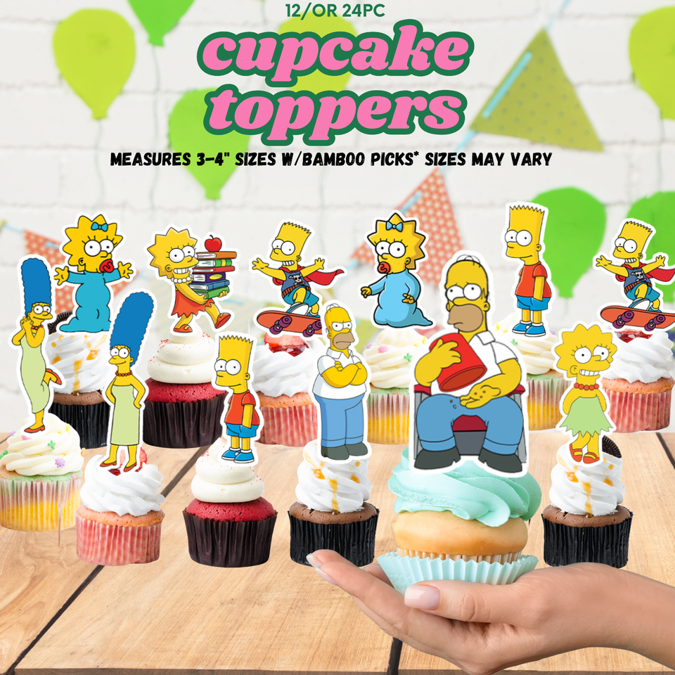 SIMPSONS GIFT CAKE TOPPER CUPCAKE BALLOON BANNER SUPPLIES idea table ...
