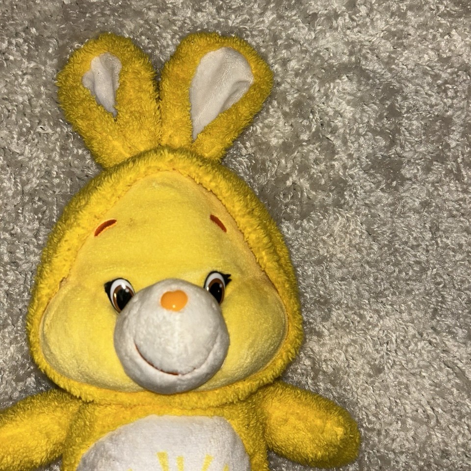 Care Bears Yellow Funshine Bear Plush Wearing Easter Bunny Costume 18 ...