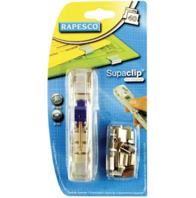 Rapesco RC4025SS Supaclip 40 See Through Dispenser with 25 Stainless ...