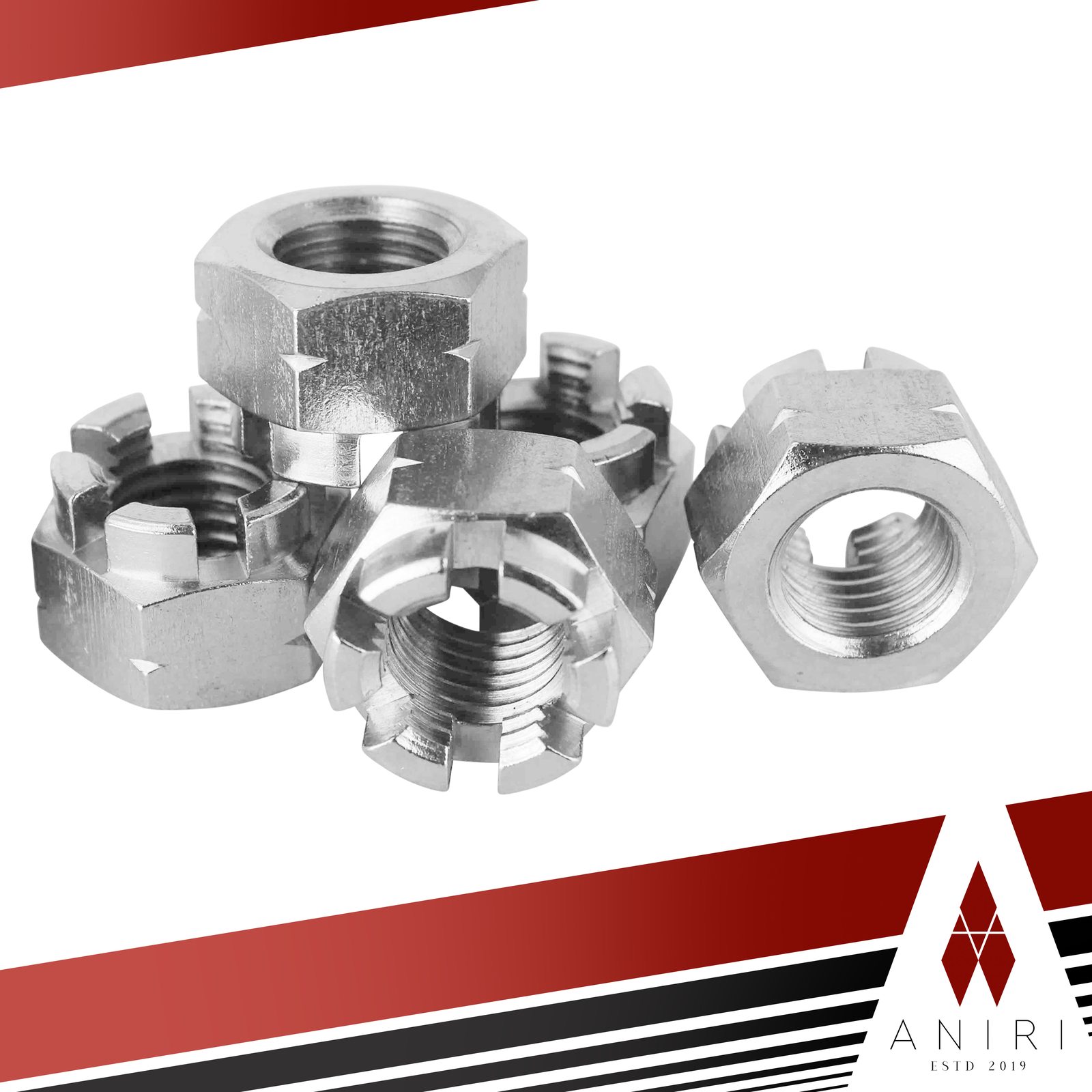 Kronenmutter Edelstahl A2 DIN 935 Kronenmuttern M5 - M30 Mutter V2A ...