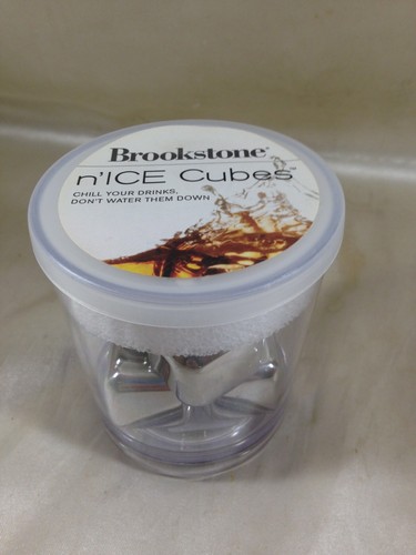 Brookstone n'ICE Cubes NIP Set of 6 Stainless Steel Reusable Ice Cubes ...