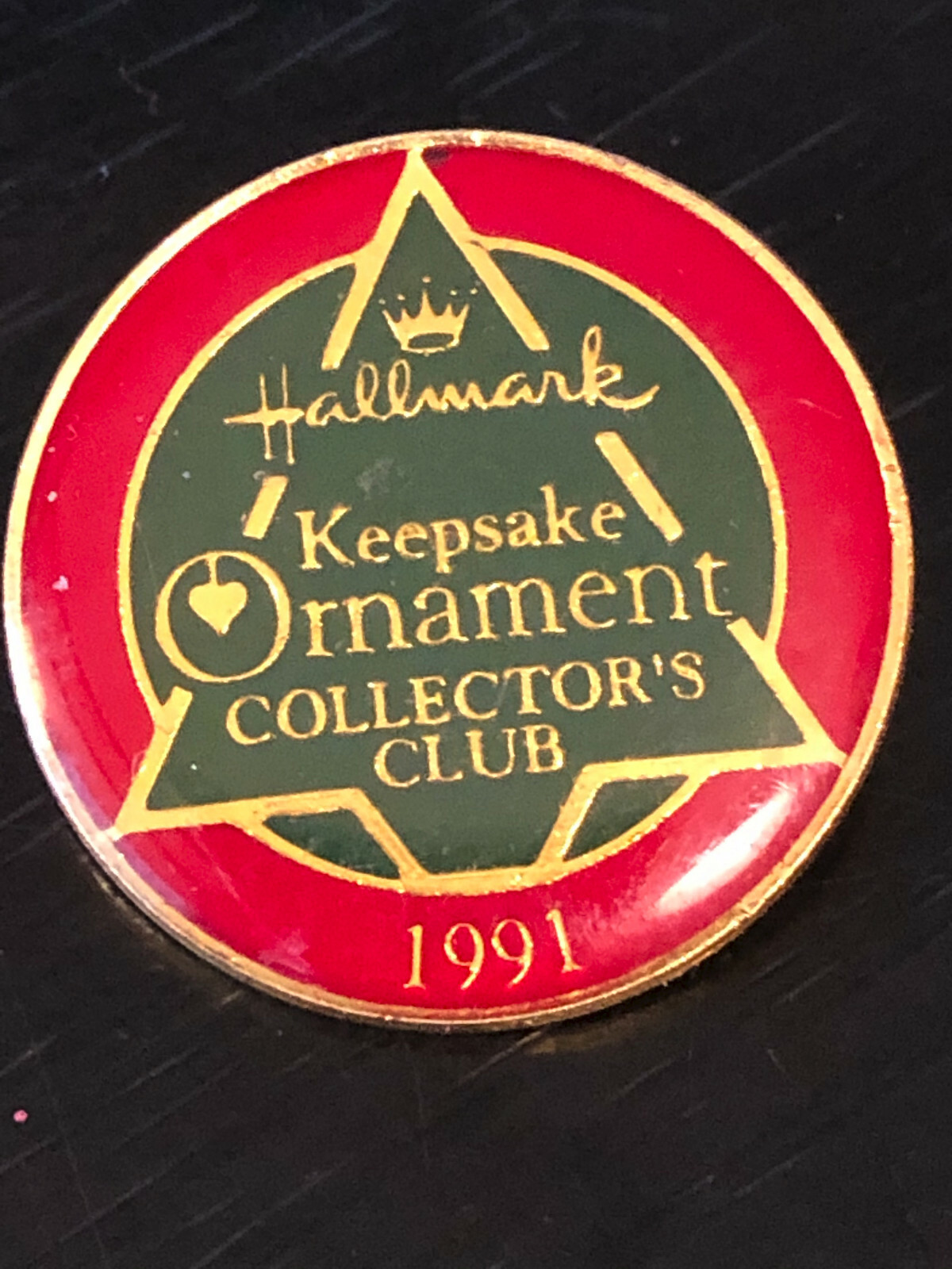 Vintage Collectible Hallmark Collectors 1991 Colorful Metal Pinback ...