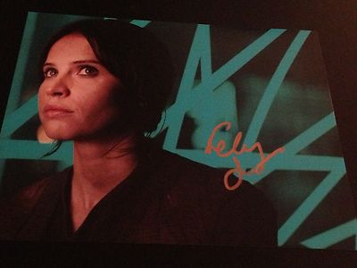 FELICITY JONES SIGNED AUTOGRAPH 8x10 PHOTO STAR WARS ROGUE ONE PROMO ...