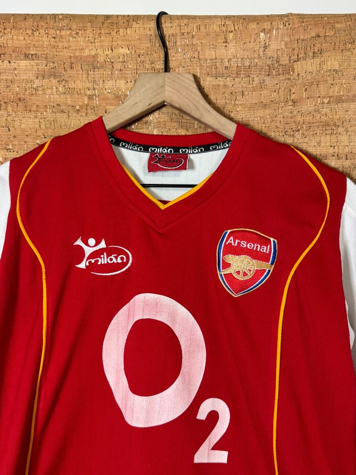 Arsenal O2 2005 Reyes Red Jersey Milan Original Design Mens Small | eBay