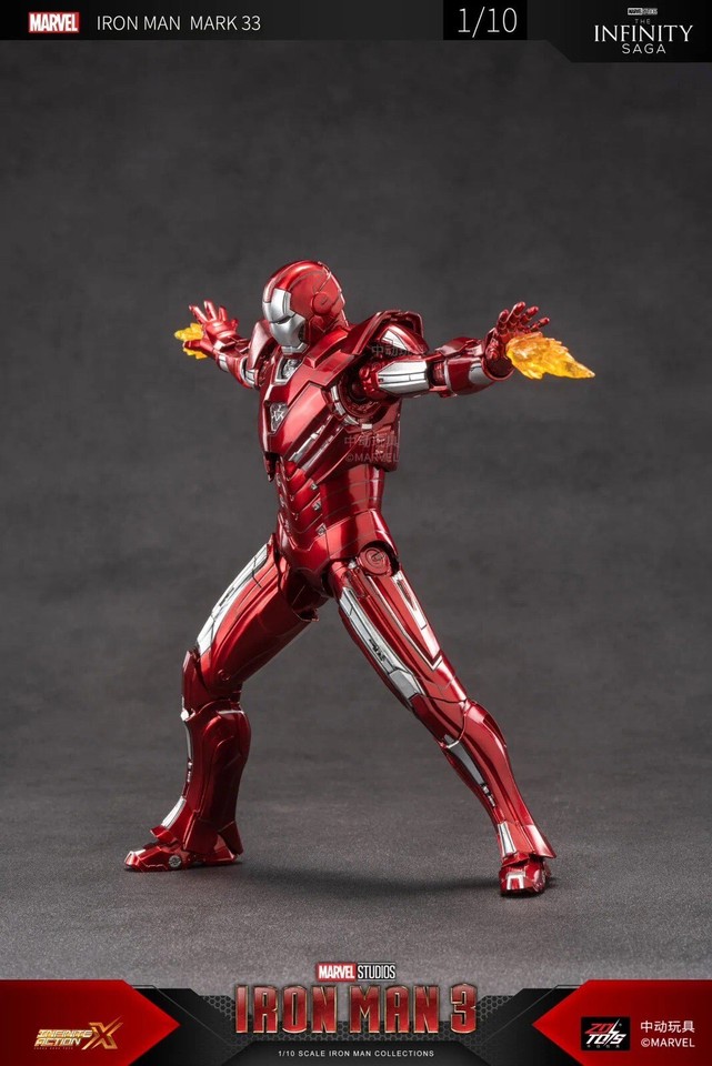 zd toys iron man mark 33 mk33 SILVER CENTURION action figure marvel ...