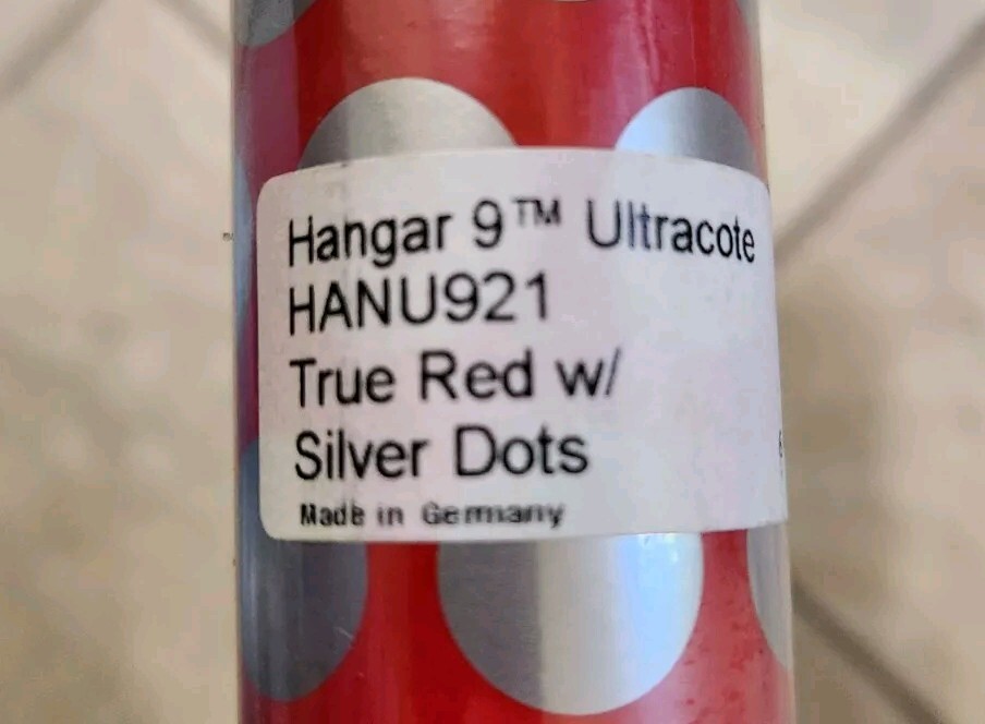 NOS UltraCote True Red w/ Silver Dots HANU921 Airplane Covering | eBay