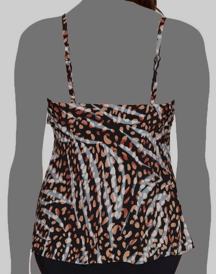 $124 Magicsuit Women's Black Chloe Natural Wonder Tankini Top Swimwear ...